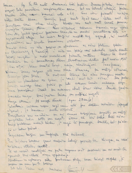 Gunara Dambes ceļojuma dienasgrāmata un vēstules